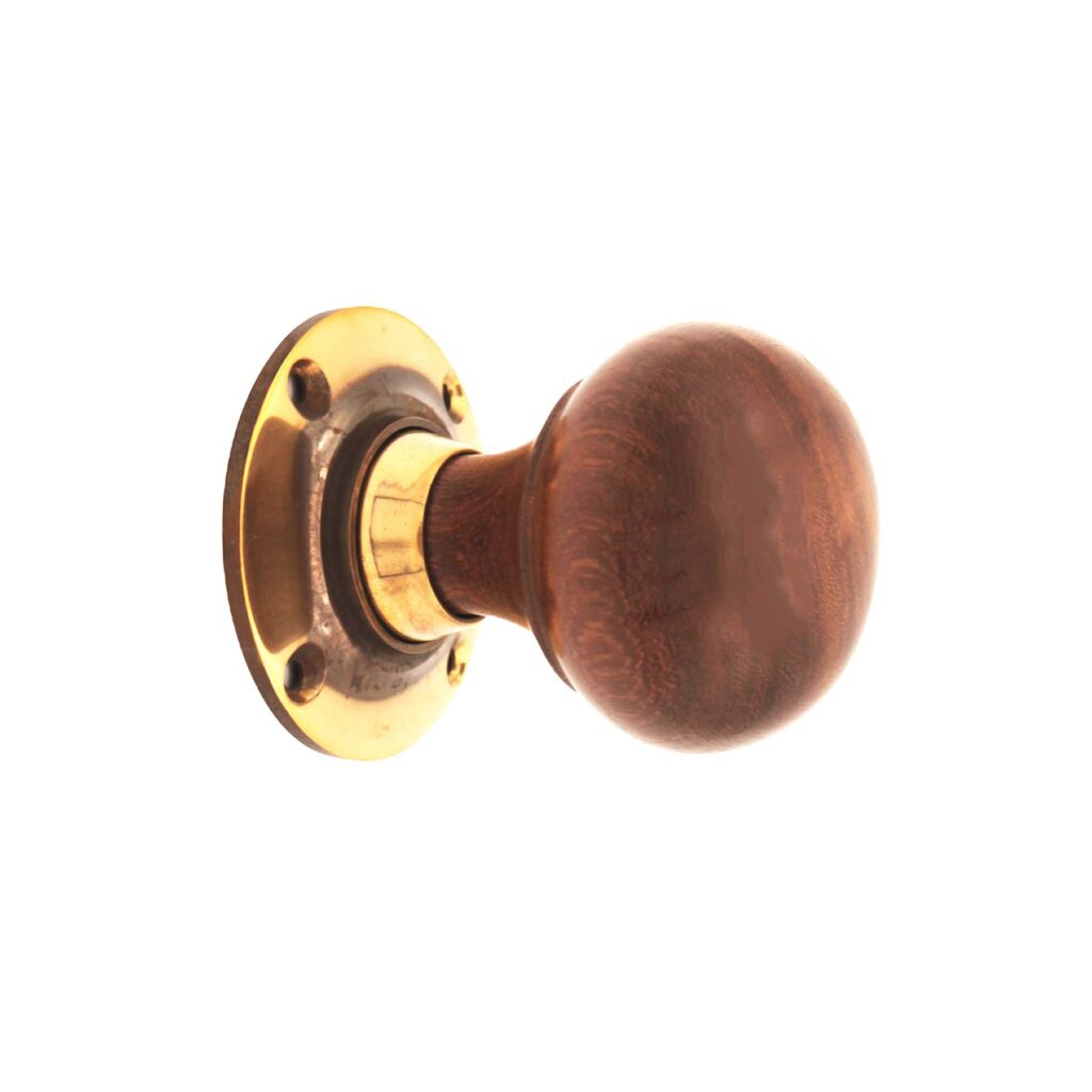 Rosewood Cottage Bun Door Knob (Mortice/Rim Knob) - SPIRA BRASS