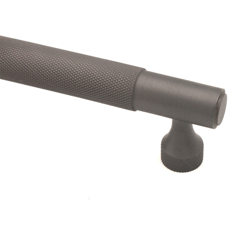 Knurled Bar Cabinet Handle - Gunmetal Grey - SPIRA BRASS