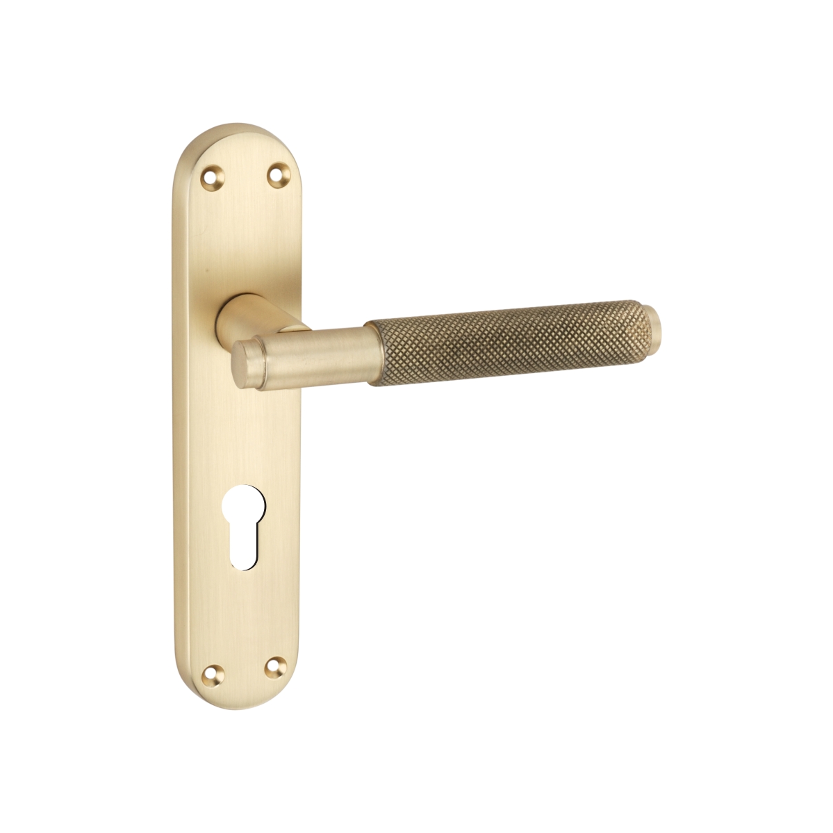 Connaught Knurled Euro Profile Lock Handle - SPIRA BRASS