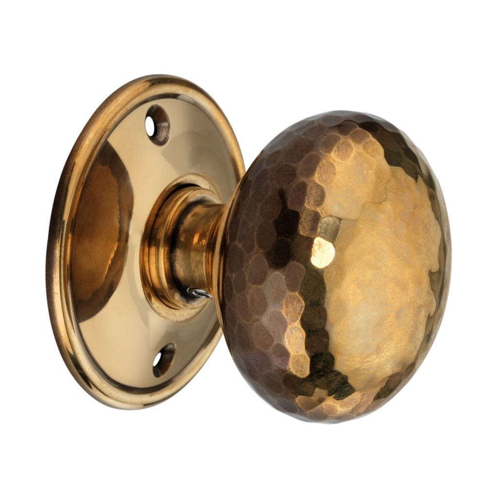 Hammered Cottage Large Door Knob (Mortice/Rim Knob) - SPIRA BRASS