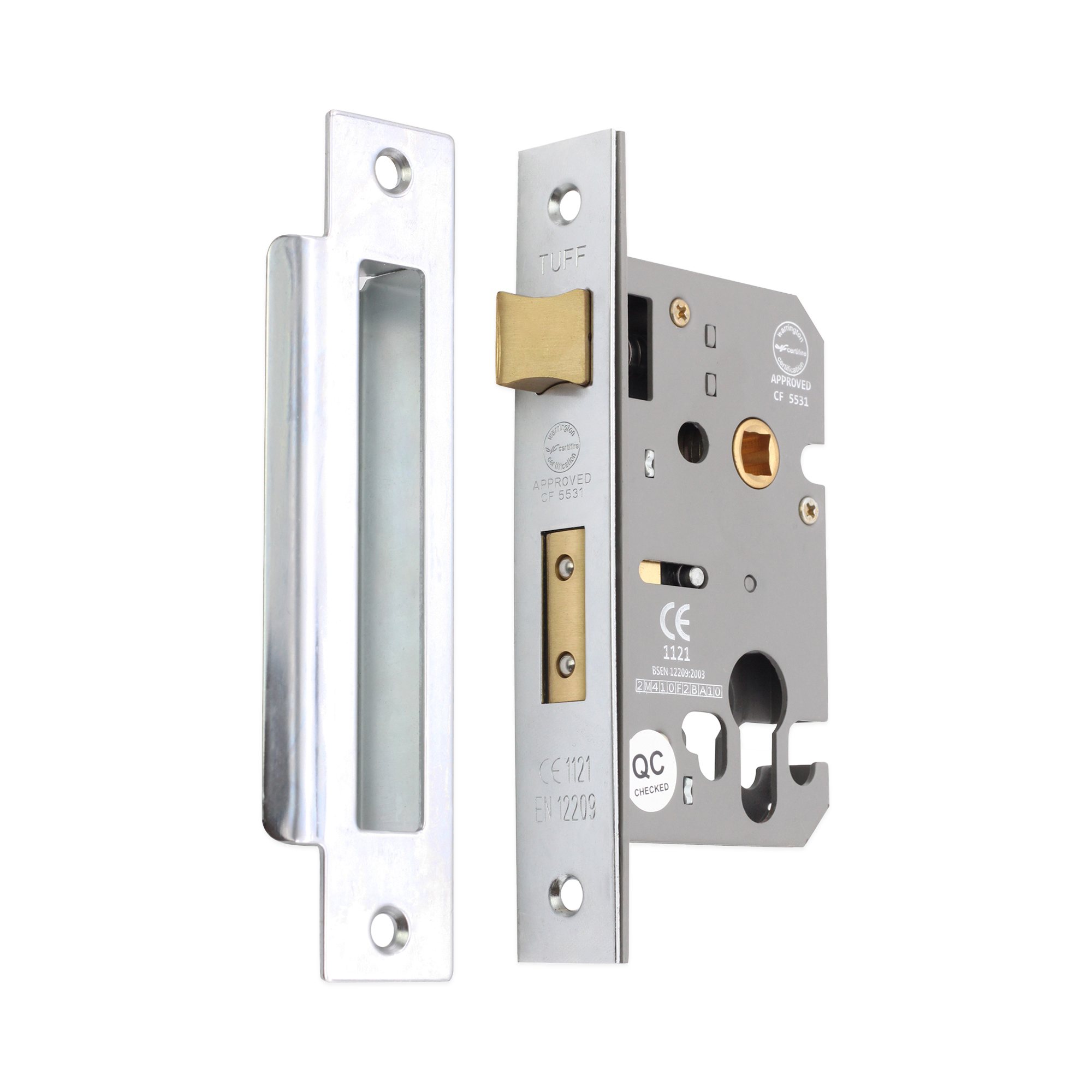 3" CE Euro Profile Mortice Sash Lock - SPIRA BRASS